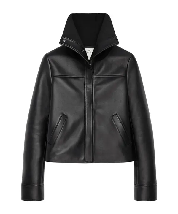 COURREGES Courrèges High Collar Leather Jacket