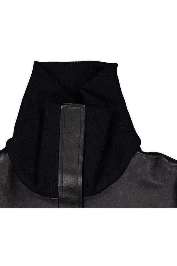 COURREGES Courrèges High Collar Leather Jacket