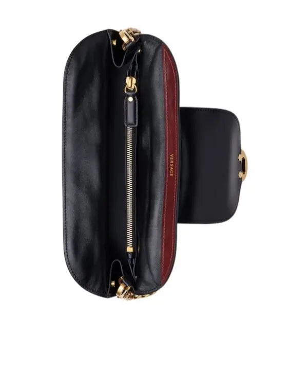 Versace Vivian Embroidered Suede Clutch