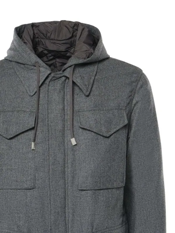 Eleventy Utility Hooded Jacket