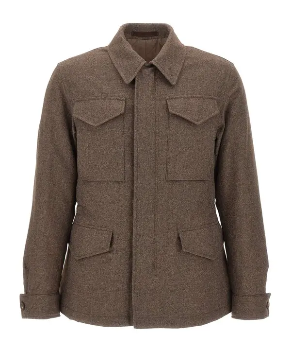Eleventy Long-sleeve Jacket - Brown