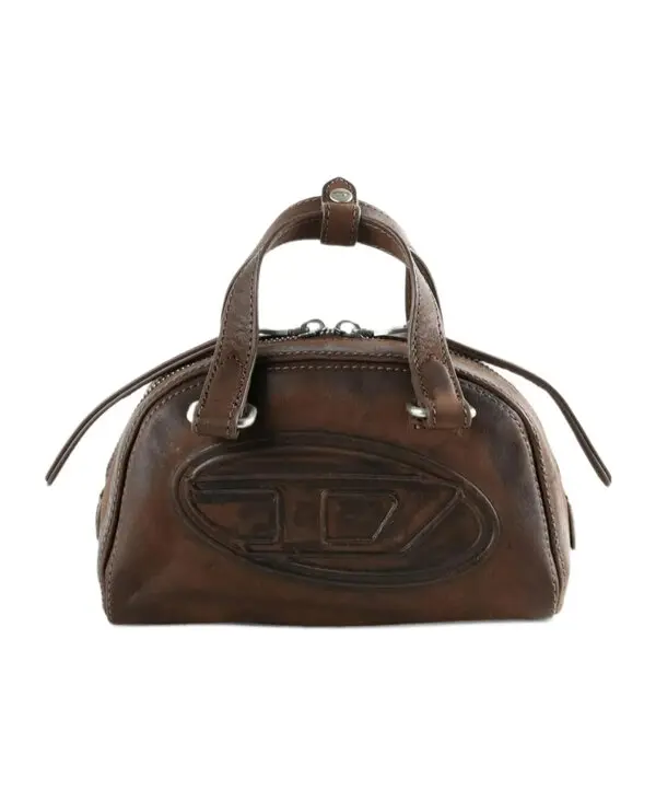 DIESEL® Oval D Leather Shoulder Bag