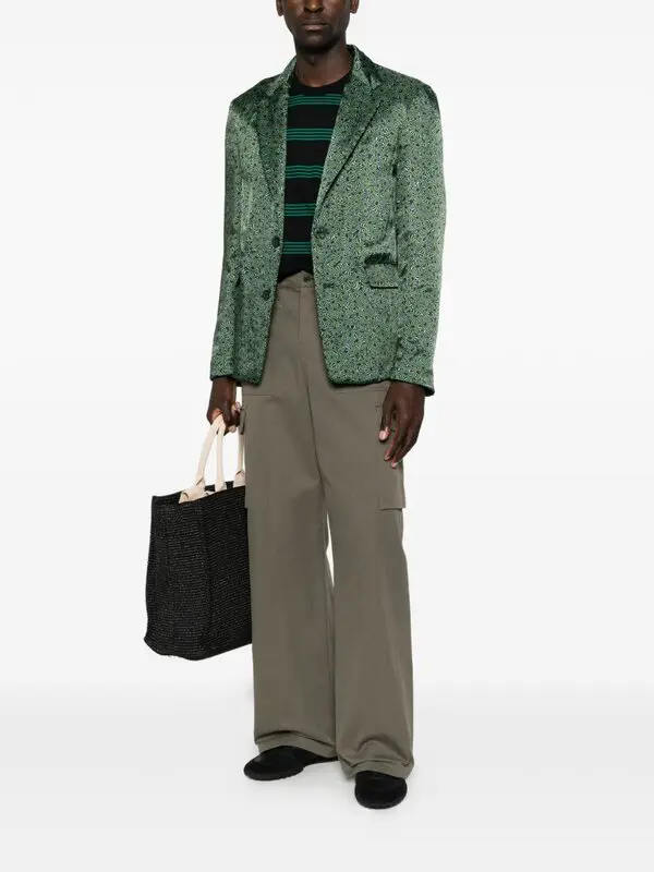 Dries Van Noten Floral Print Single-breasted Blazer