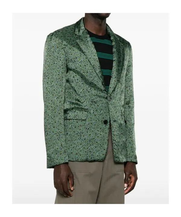 Dries Van Noten Floral Print Single-breasted Blazer