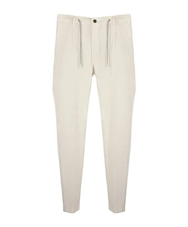 Eleventy Drawstring Straight-leg Pants - Beige