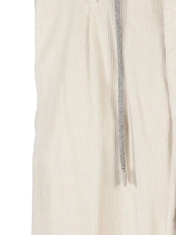 Eleventy Drawstring Straight-leg Pants - Beige