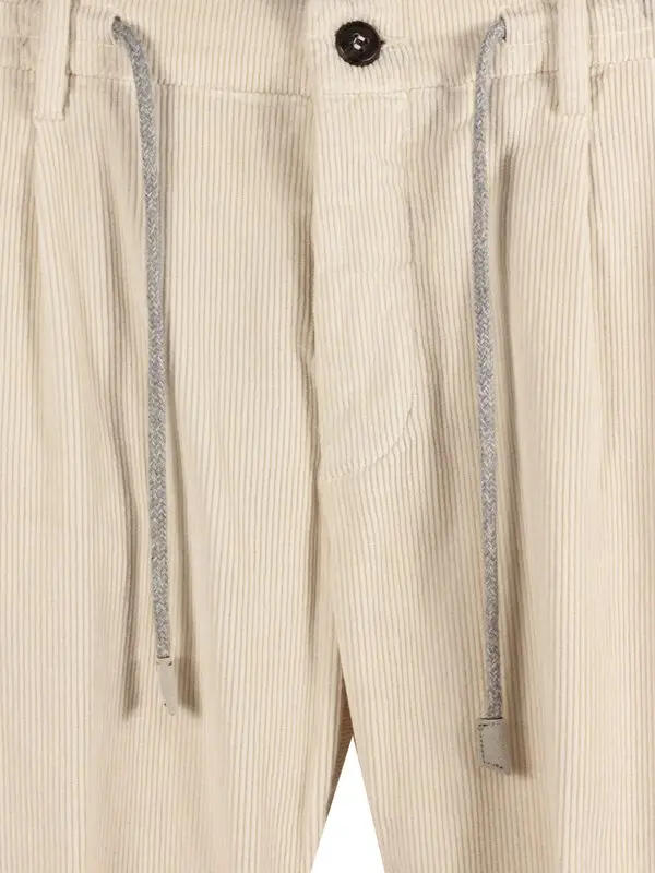 Eleventy Drawstring Straight-leg Pants - Beige