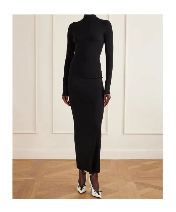 Alexander McQueen Knitted Blend Maxi Skirt