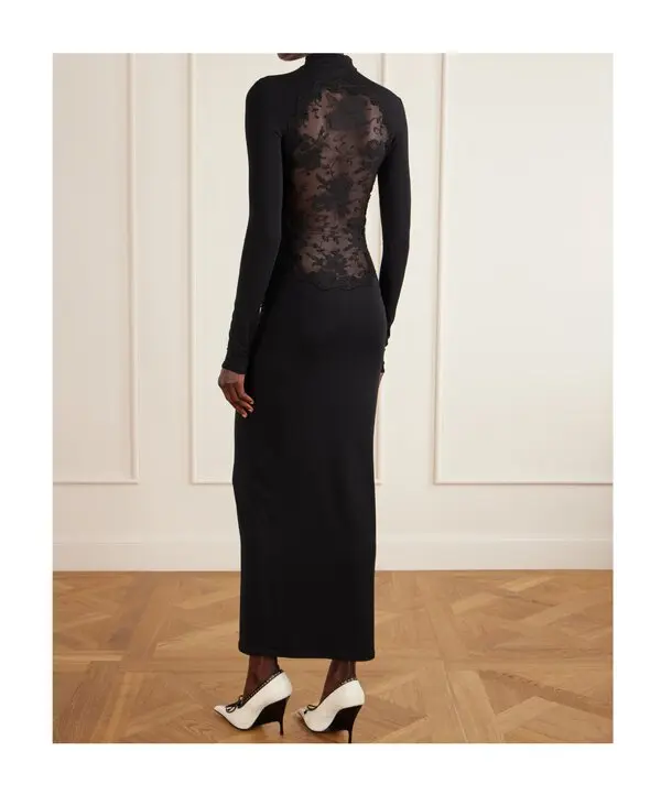 Alexander McQueen Knitted Blend Maxi Skirt