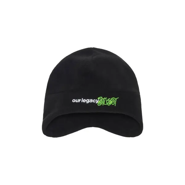 StÜssy X Our Legacy Work Shop Polar Fleece Beanie - Black