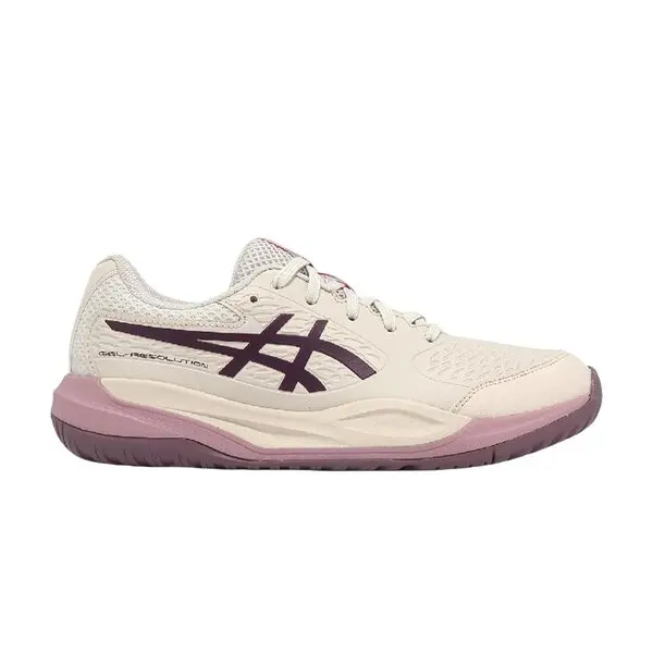 Asics Gel Resolution X Gs 'soft Oat Dark Aubergine - Tan