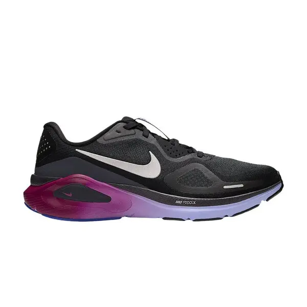 Nike Wmns Structure 26 Road Gridiron Purple Pulse Metallic Silver - Black