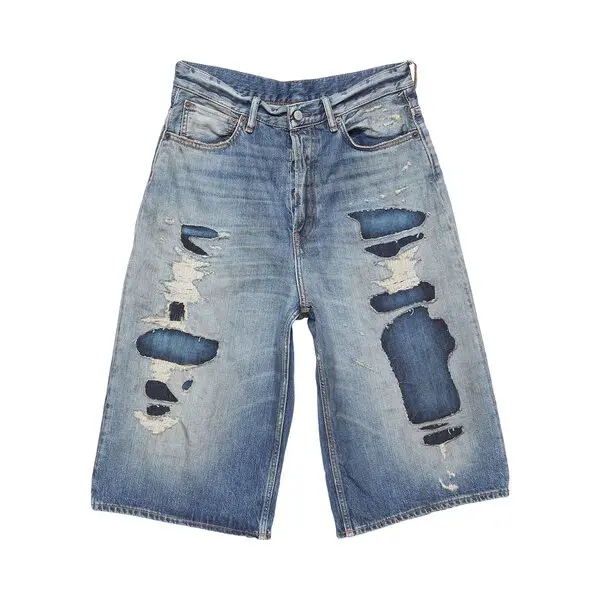 Acne Studios Mended Denim Shorts 'mid