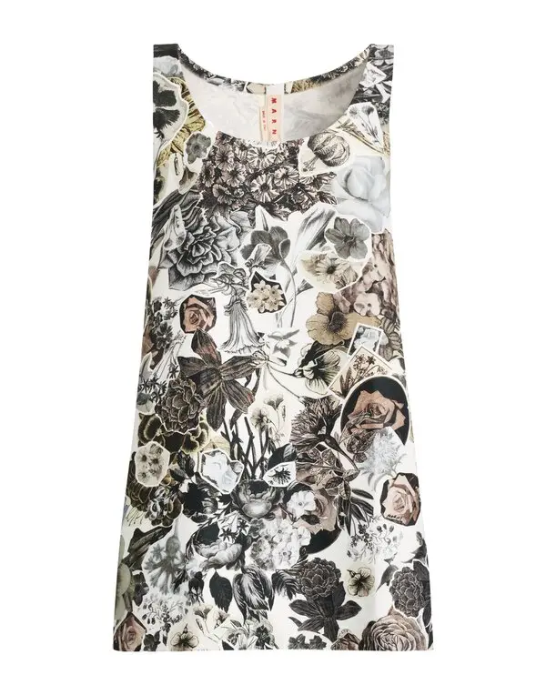 Marni Mini Dress Charcoal Size Cotton - Grey