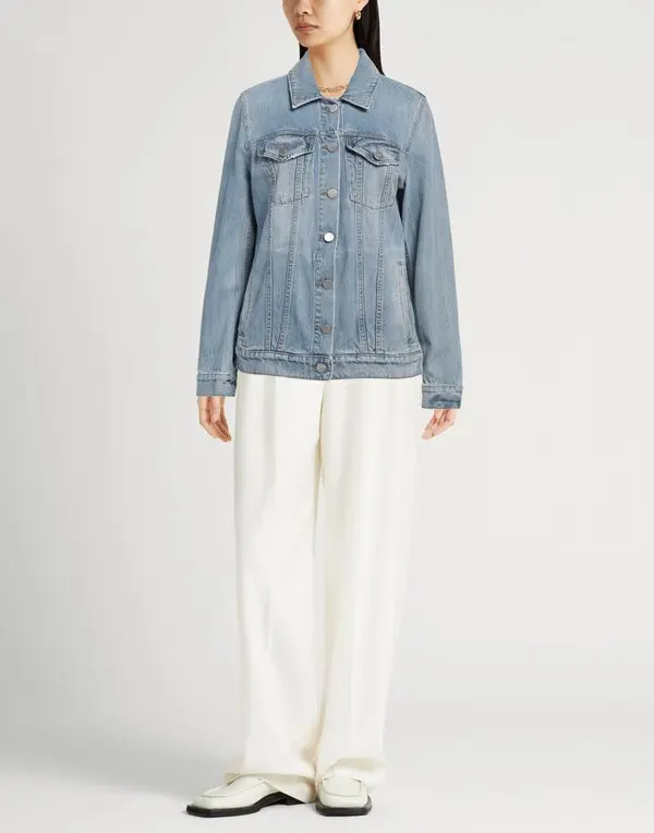PT TORINO Denim Outerwear Size Cotton, Lyocell