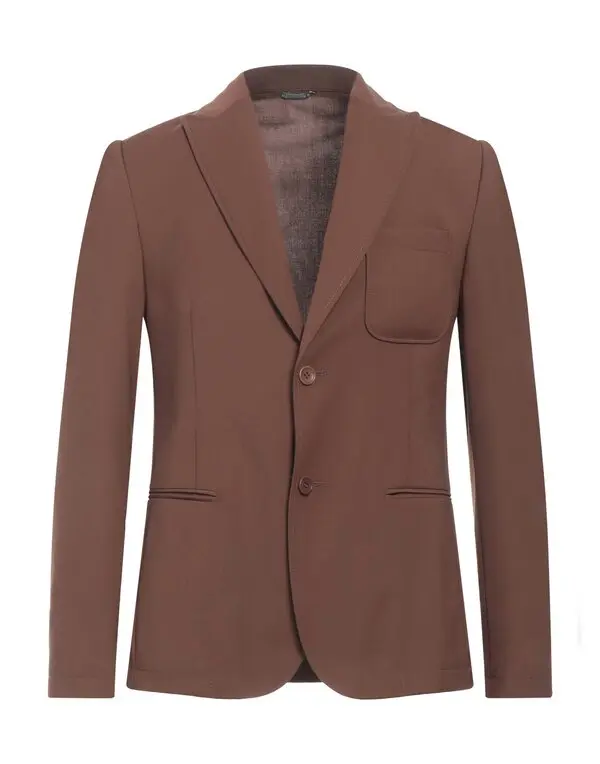 DANIELE ALESSANDRINI Blazer Size Polyester, Viscose, Elastane