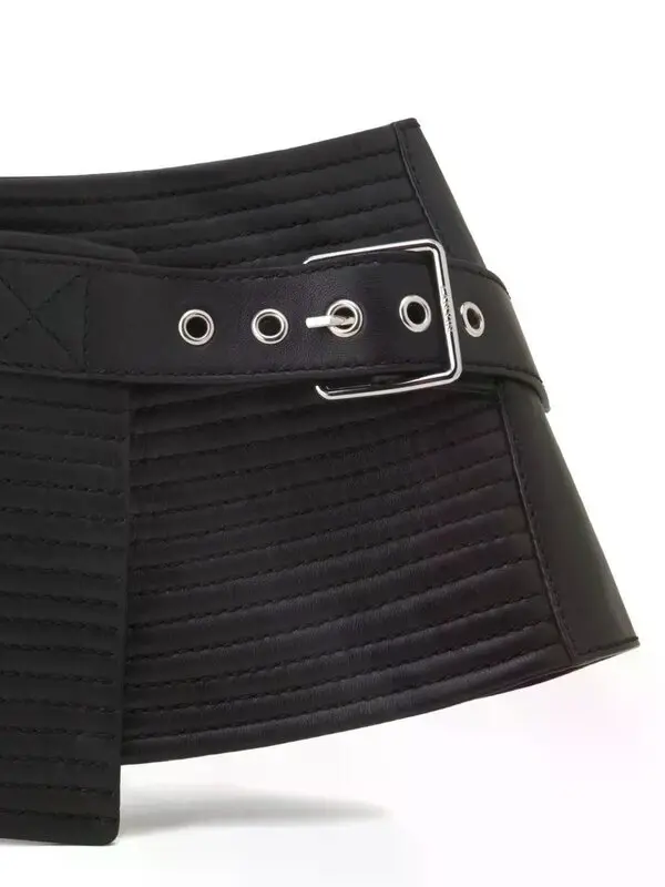 LANVIN Quilted Buckle-fastening Leather Belt