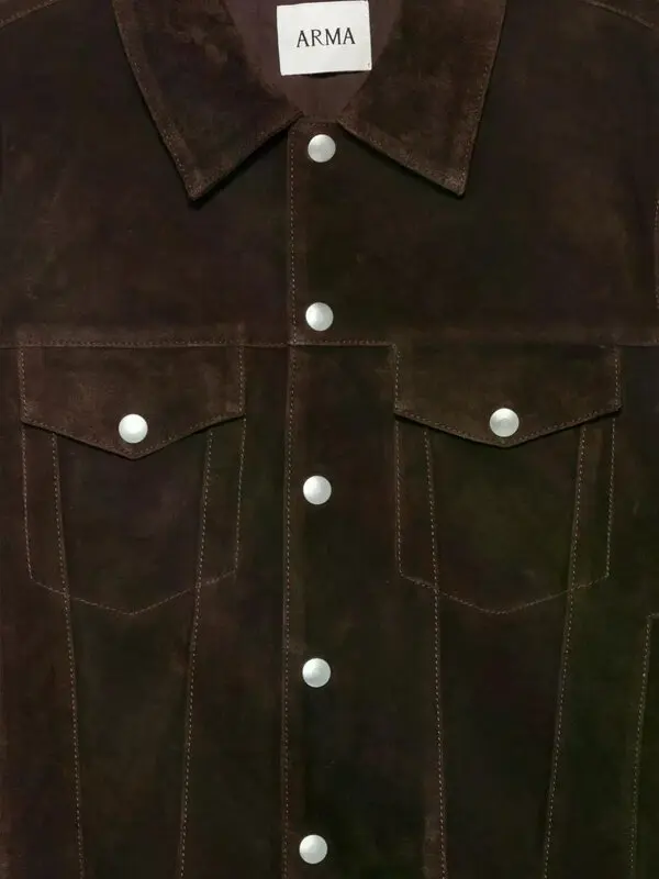 ARMA Aruba Gritty Suede Jacket - Brown