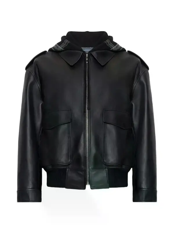 Loewe Hooded Leather Jacket