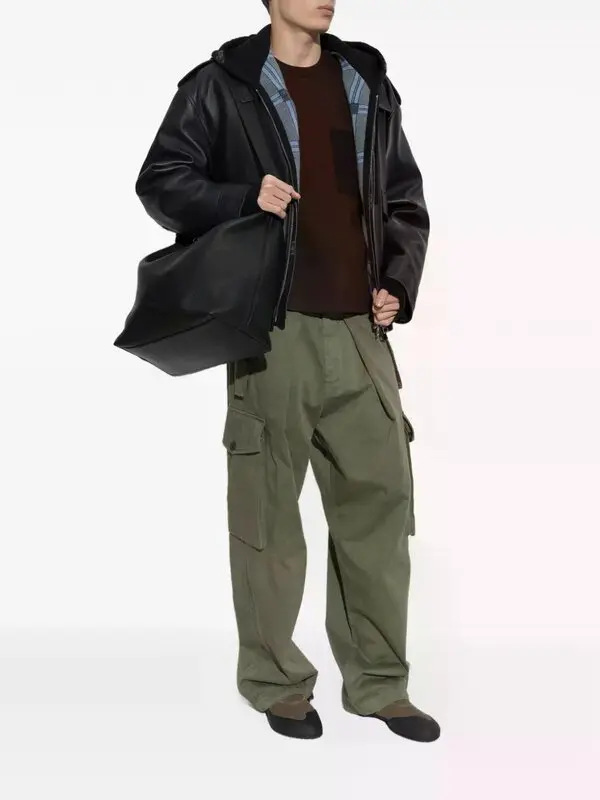 Loewe Hooded Leather Jacket