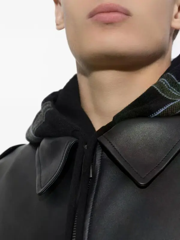 Loewe Hooded Leather Jacket