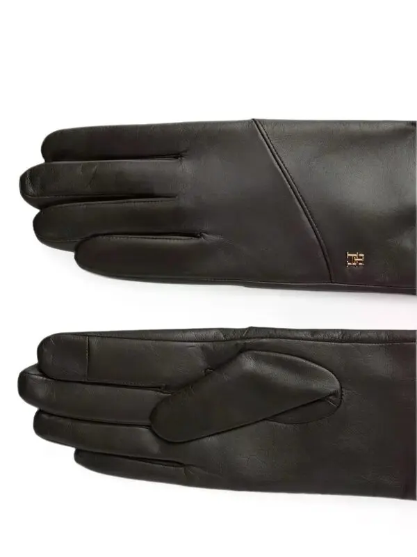 Tommy Hilfiger Logo-plaque Leather Gloves