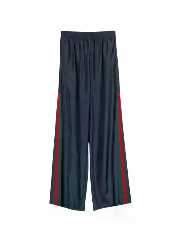 Gucci Web-stripe Silk Trousers