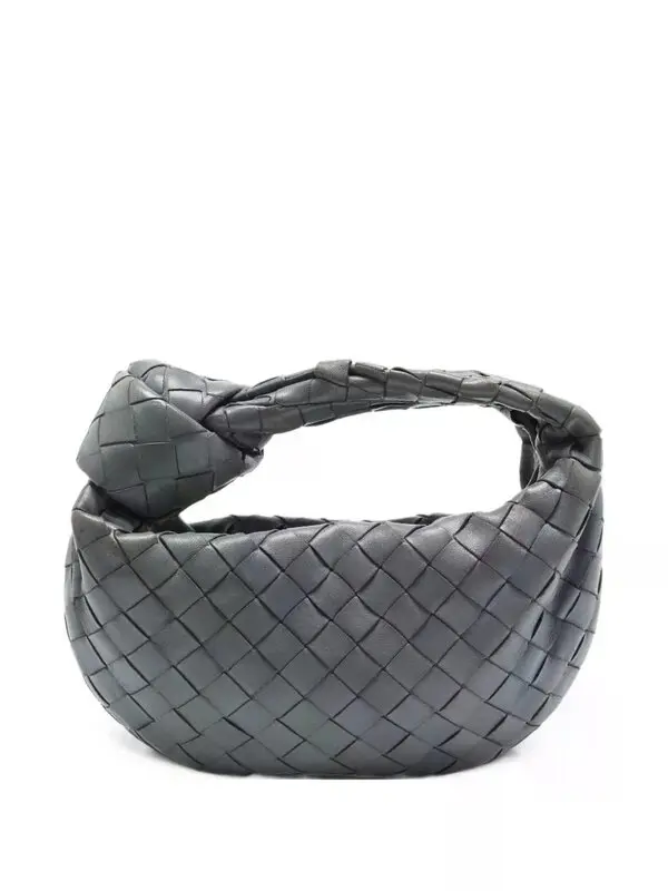 Bottega Veneta Mini Jodie Intrecciato Clutch Bag - Grey