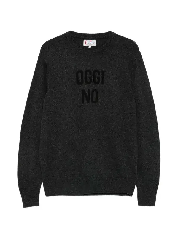 MC2 SAINT BARTH Slogan-print Wool Sweater