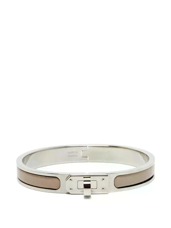 Hermès Clic Kelly Enamel Bracelet - Silver