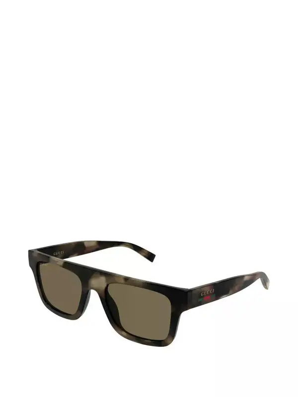 Gucci Tortoiseshell-effect Square-frame Sunglasses