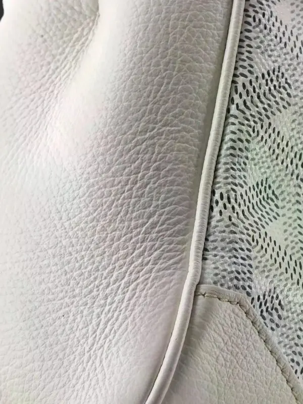 Goyard Saigon Top Handle Bag Coated Canvas With Leather Mini Shoulder Bag - White