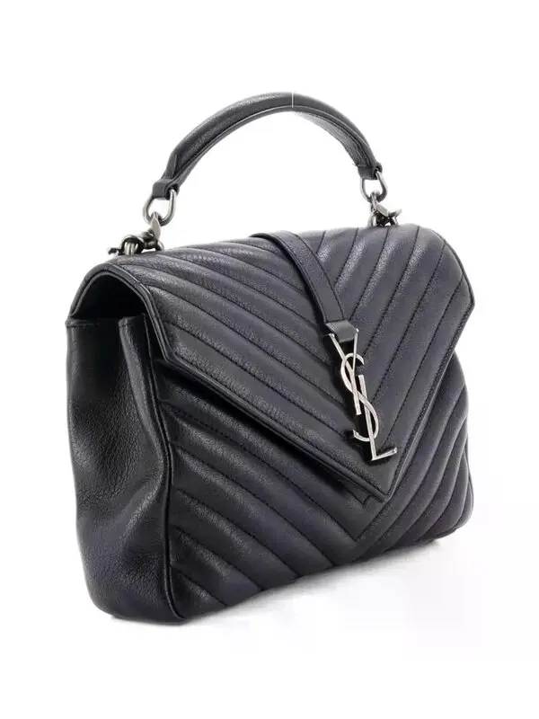 Saint Laurent Classic Monogram College Bag Matelasse Chevron Leather Medium Crossbody Bag