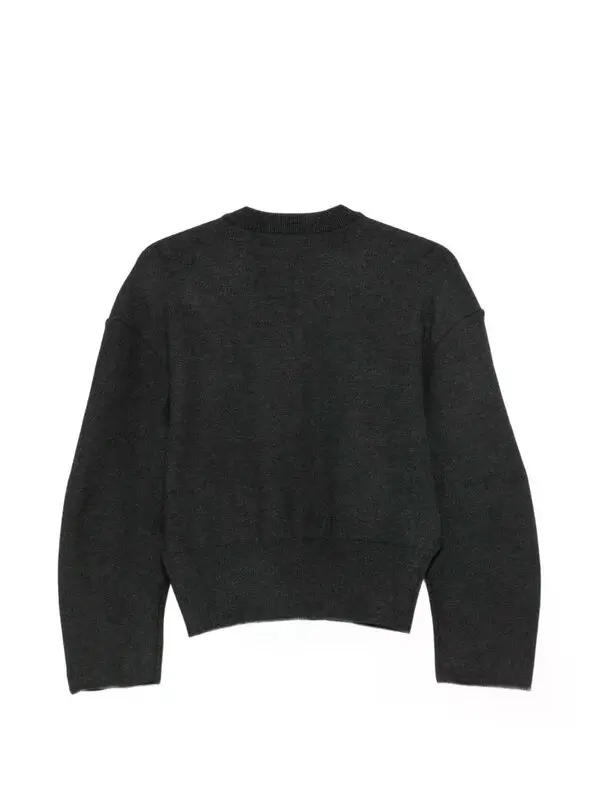 AMOMENTO Concealed-fastening Drop-shoulder Cardigan