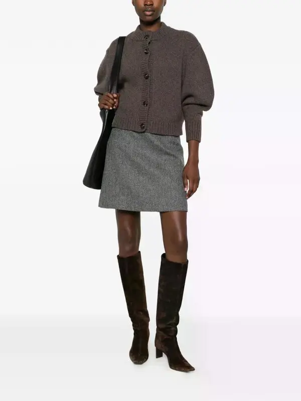 Max Mara Herringbone A-line Skirt