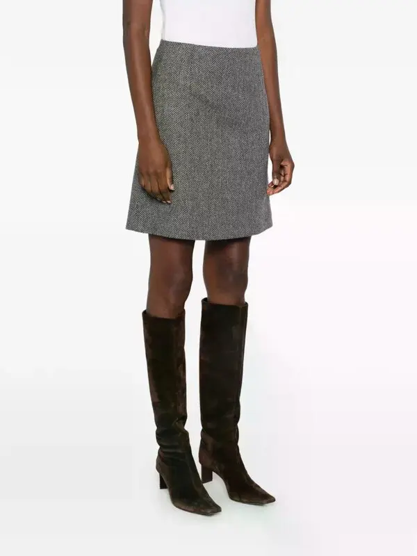 Max Mara Herringbone A-line Skirt