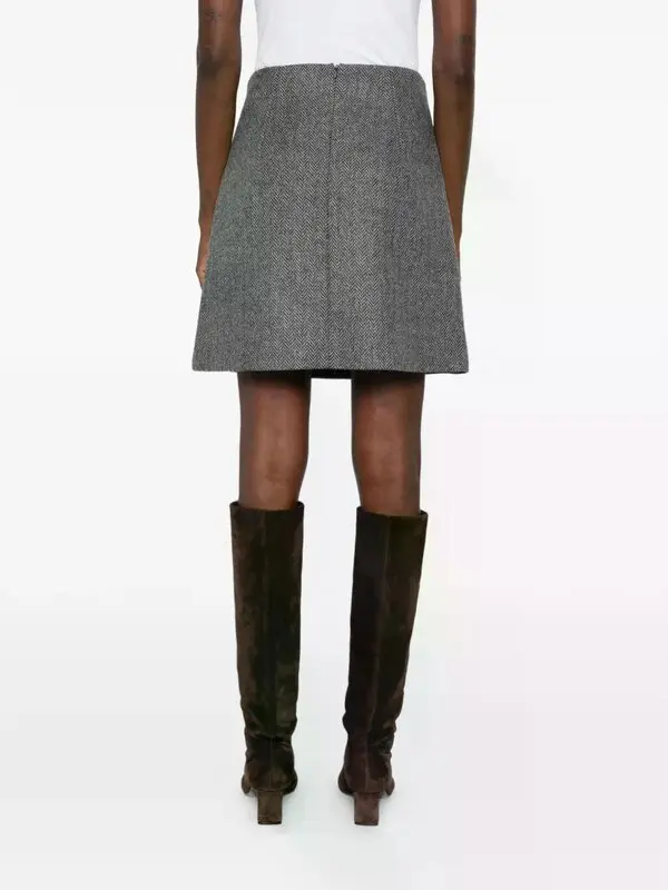 Max Mara Herringbone A-line Skirt