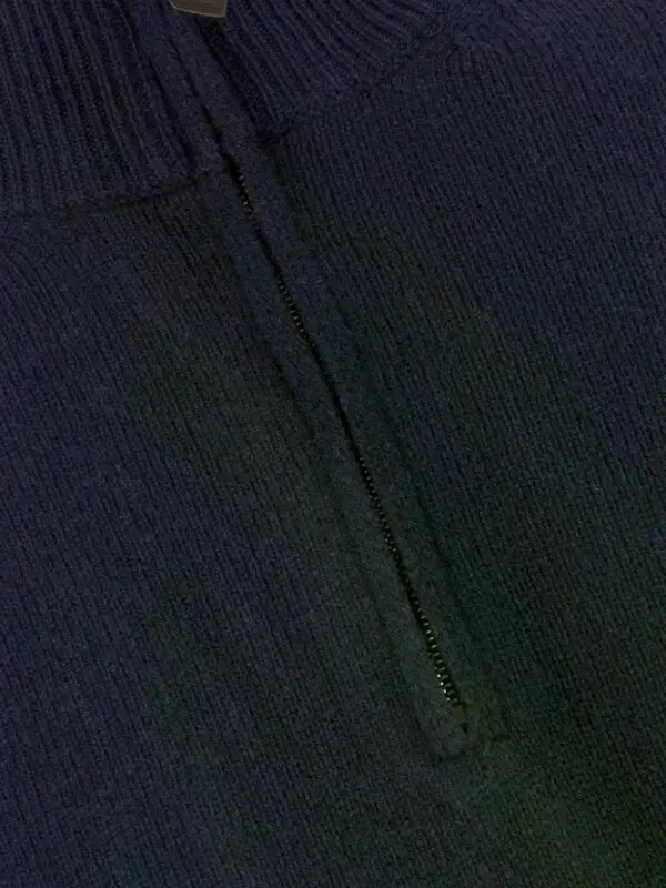 JACOB COHЁN Quarter-zip Knitted Sweater - Blue
