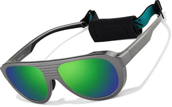 Zenni Aviator Glasses W/ Strap Plastic Full Rim Frame - Gray