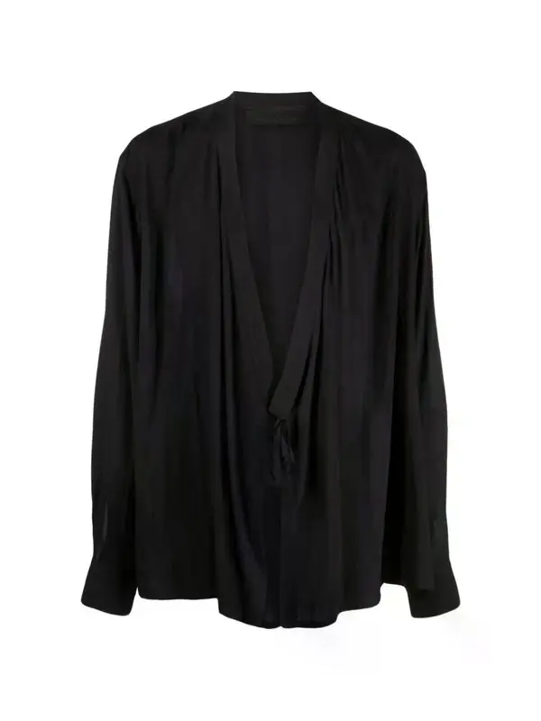 TESSITURA Wrap-style Shirt - Black