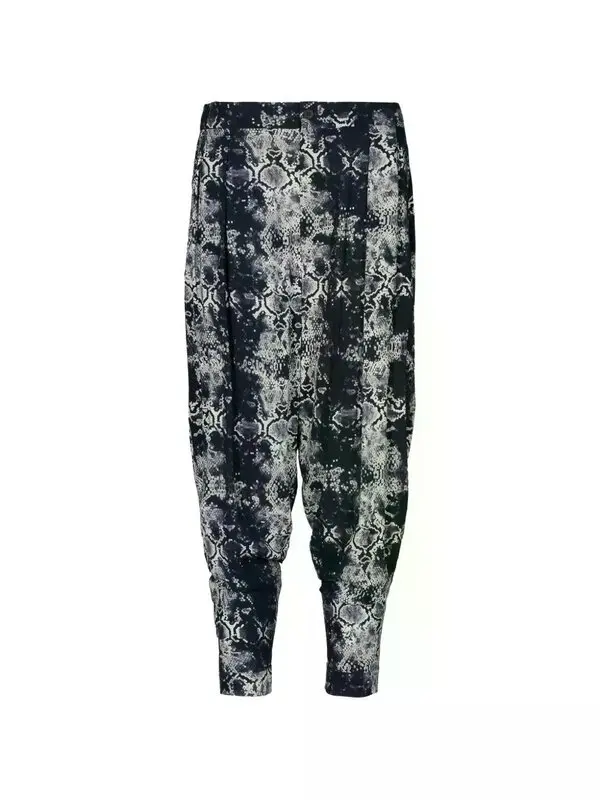 TESSITURA Graphic-print Drop-crotch Trousers