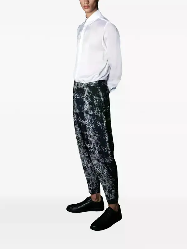 TESSITURA Graphic-print Drop-crotch Trousers