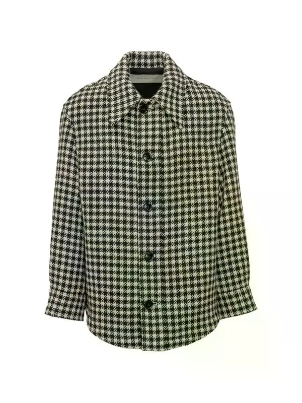 AMI Paris Houndstooth-pattern Buttoned Overshirt