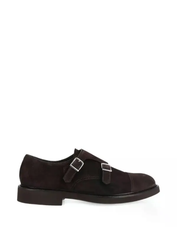 DOUCAL'S Double-buckle Cap-toe Monk Shoes