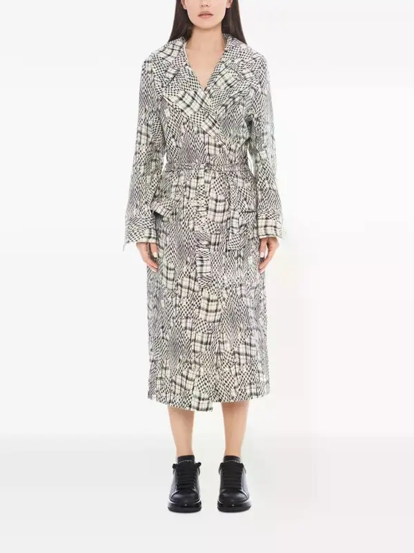 TESSITURA Monochrome Patchwork Overcoat