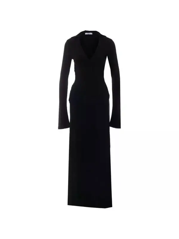 ELEH Wrap-style Ruched Maxi Dress