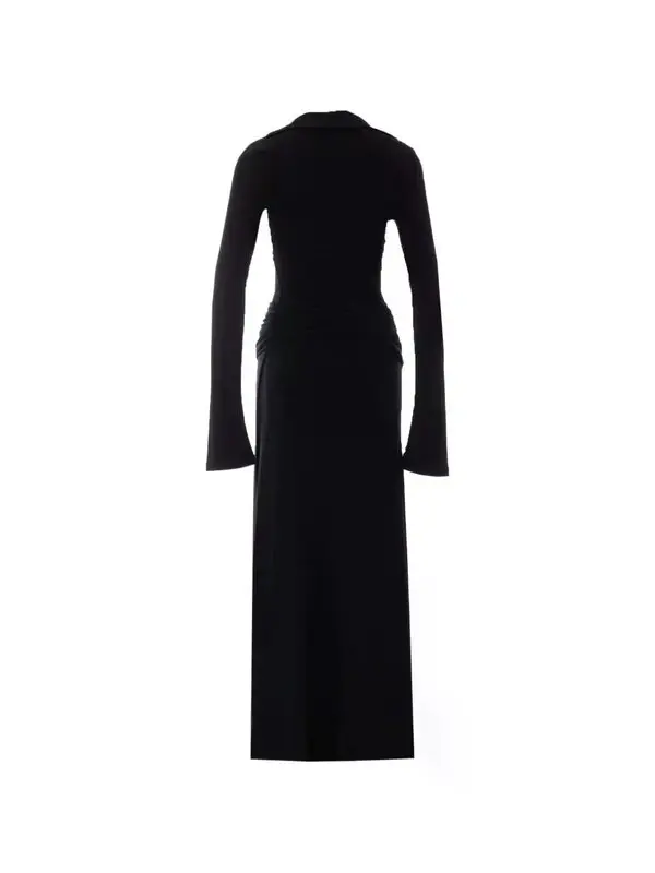 ELEH Wrap-style Ruched Maxi Dress
