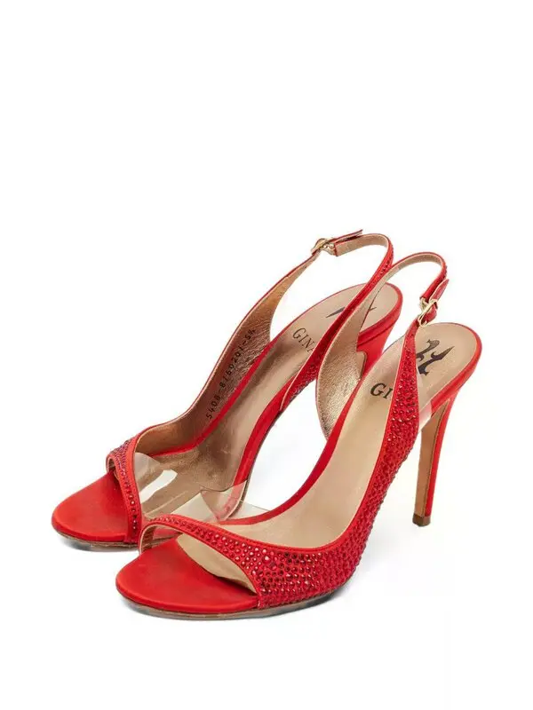 GINA Crystal-embellished Slingback Sandals