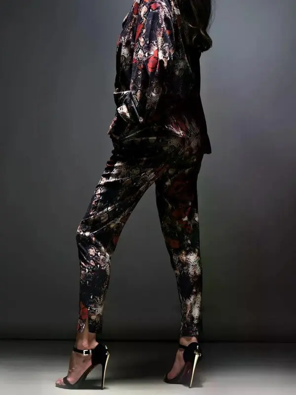 TESSITURA BODY COUTURE Crystal-embellished Tapered Trousers