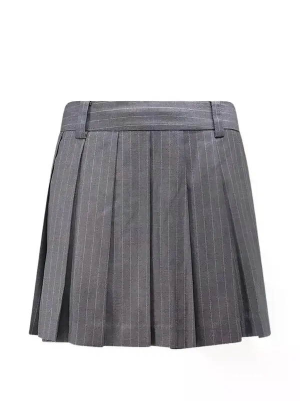 DUNST Pinstripe Pleated Mini Skirt